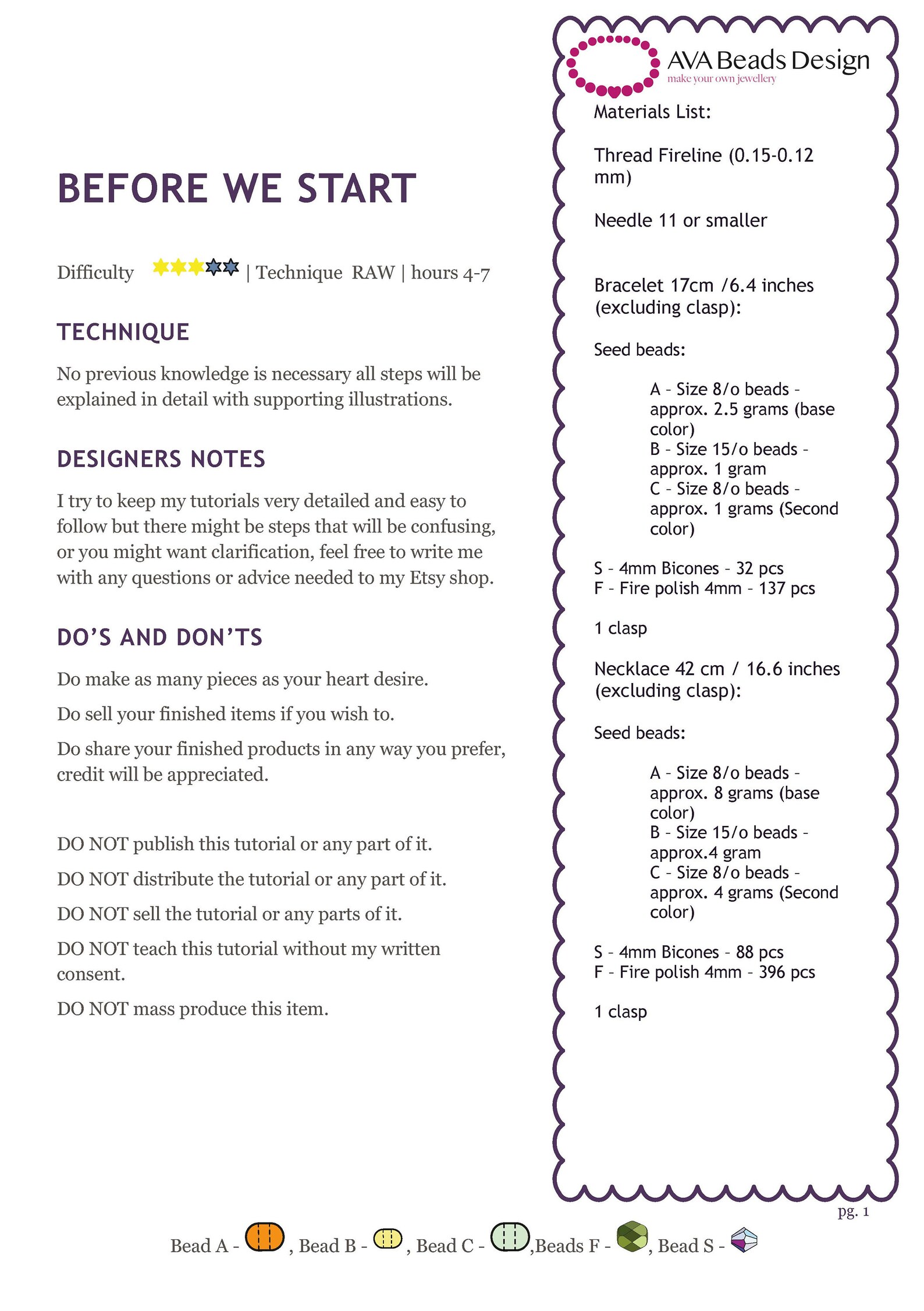 Lady Light Necklace Tutorial, Beading Tutorial, Beading Pattern ...