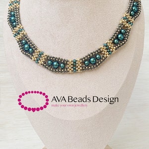Beading Tutorial, Beading Pattern , Necklace Tutorial ,petrova Necklace Tutorial , Craw Tutorial ...