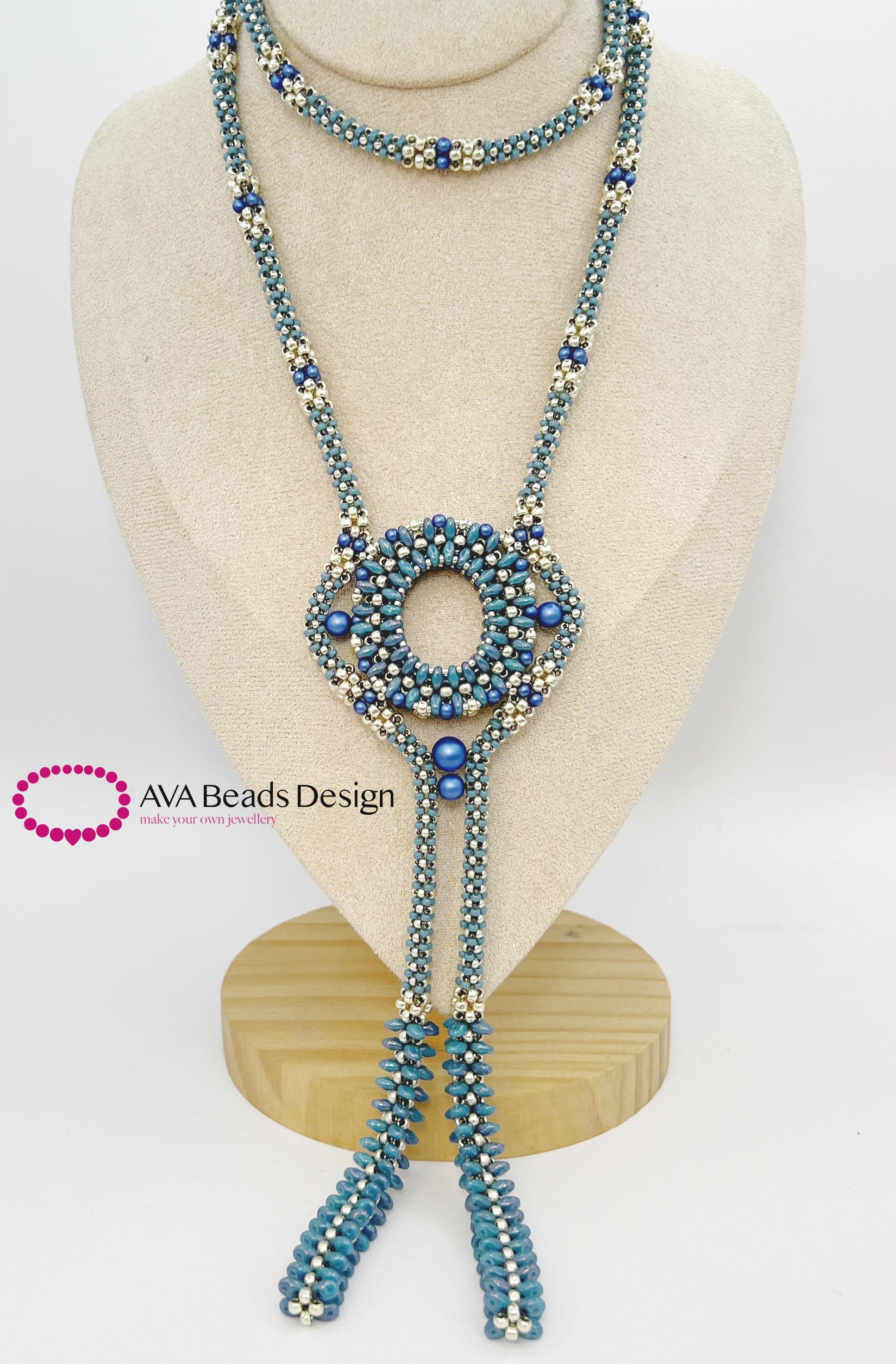 Seed Beaded Necklace Tutorial, Aphrodite Design (PDF Pattern) - Etsy