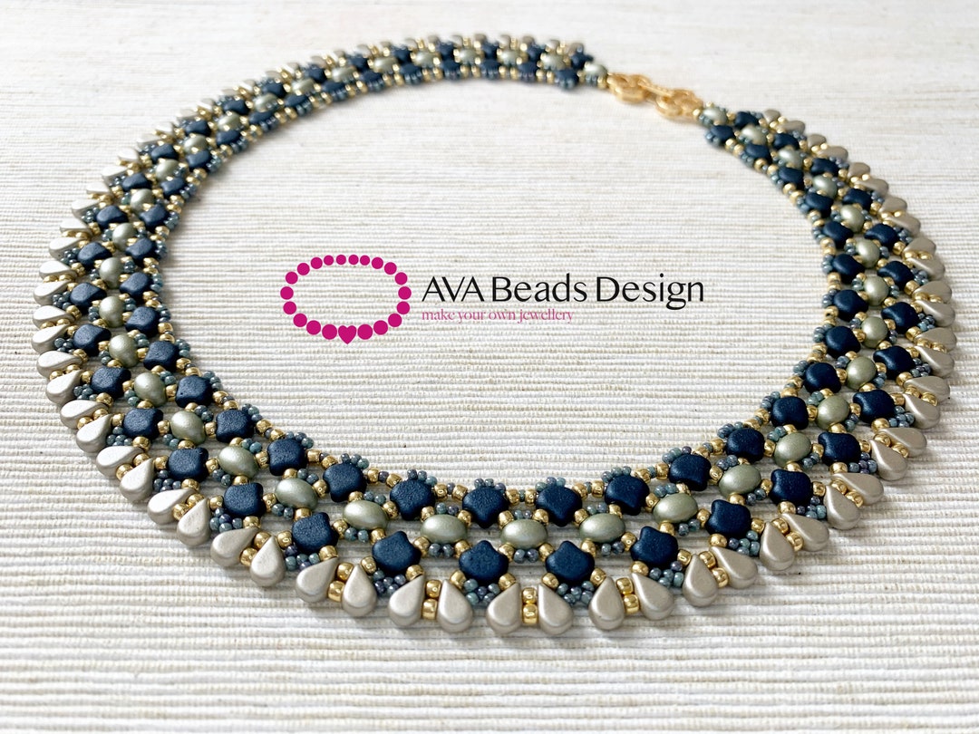 Pattern / Tutorial for the "tropical Oasis" Beaded Necklace - Etsy