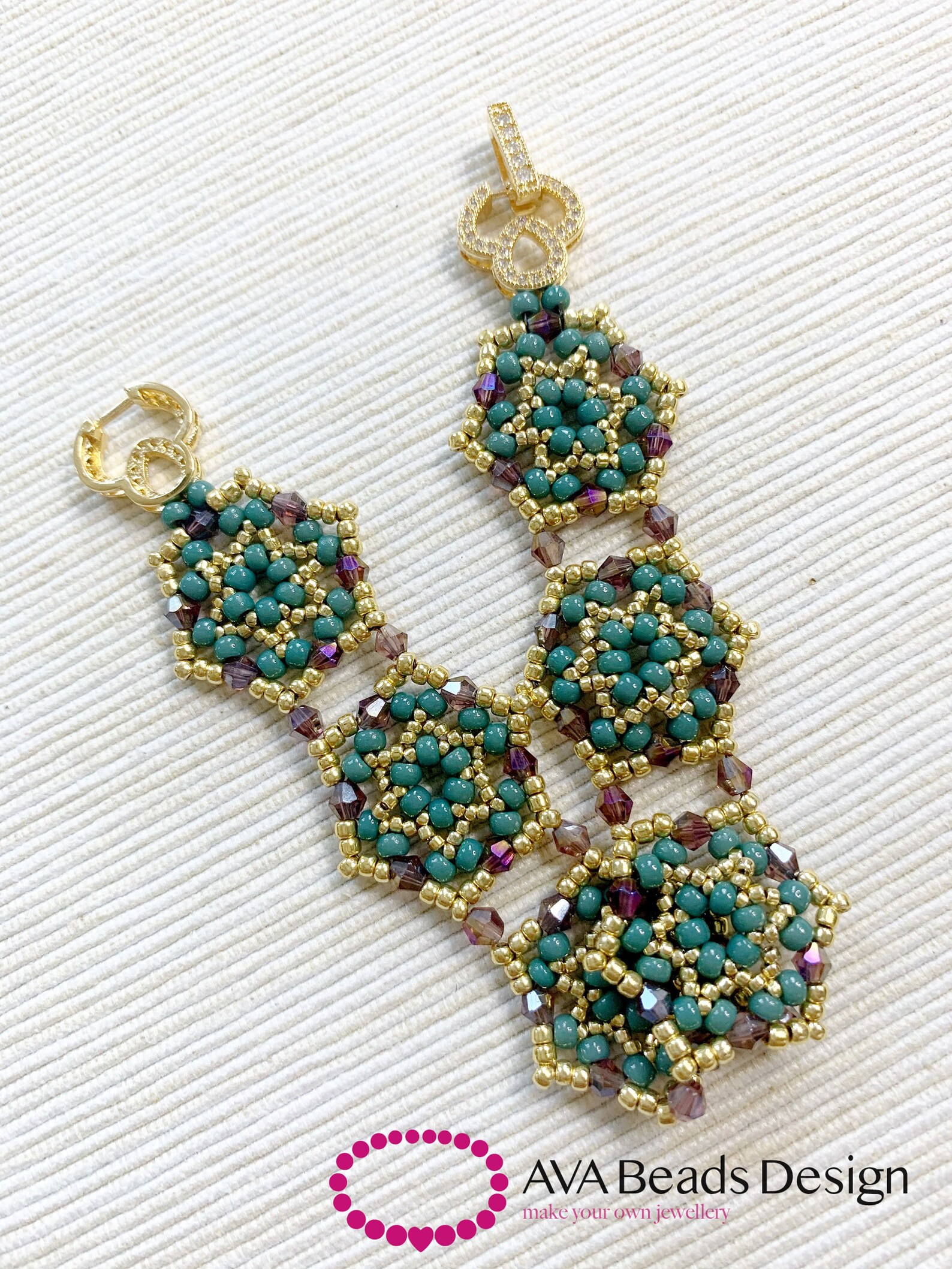 Pattern Tutorial to Make Starlight Set of Earrings and Bracelet - Etsy