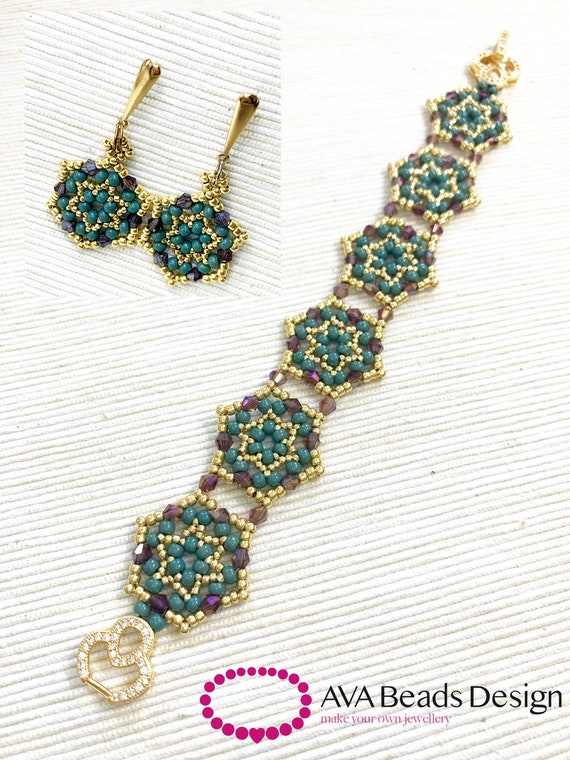 Pattern Tutorial to Make Starlight Set of Earrings and | Etsy