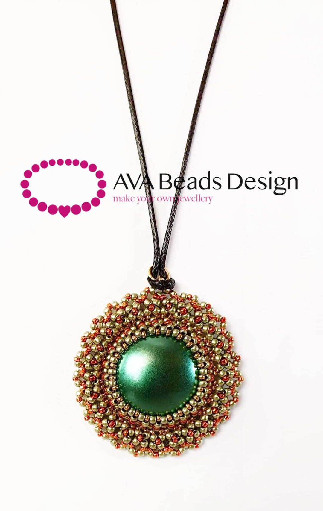 PDF Beaded Pendent Tutorial, Beading Pendant Pattern, My Little ...