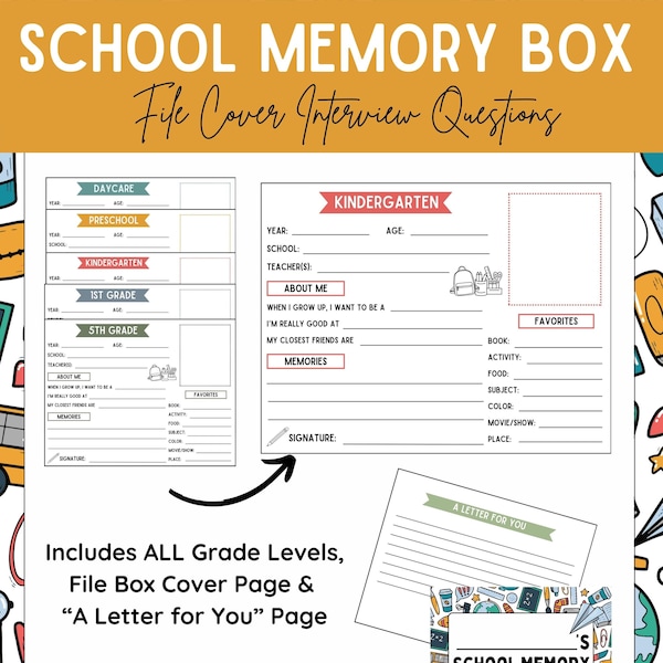 School Memory Box - Etsy