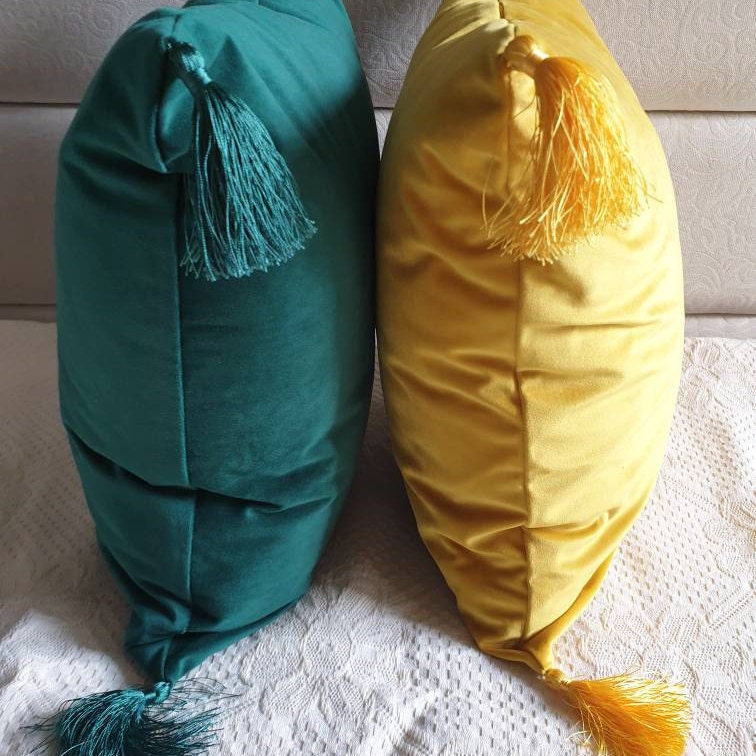 Luxury Mustard Pillow Covers Yellow Throw Pillow Cases - Etsy