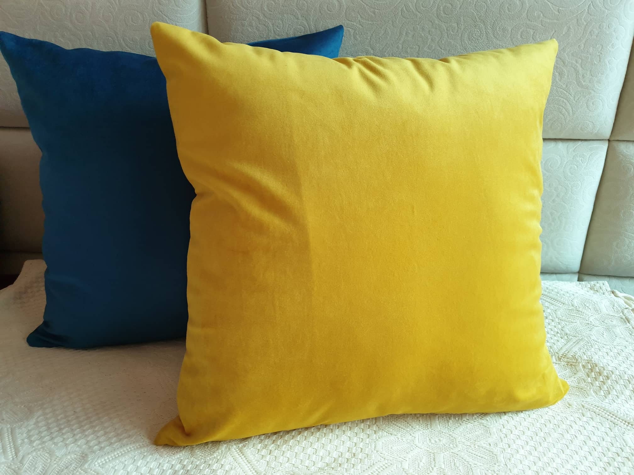Mustard Velvet Pillow Cover Yellow Pillow Case Yellow Velvet | Etsy
