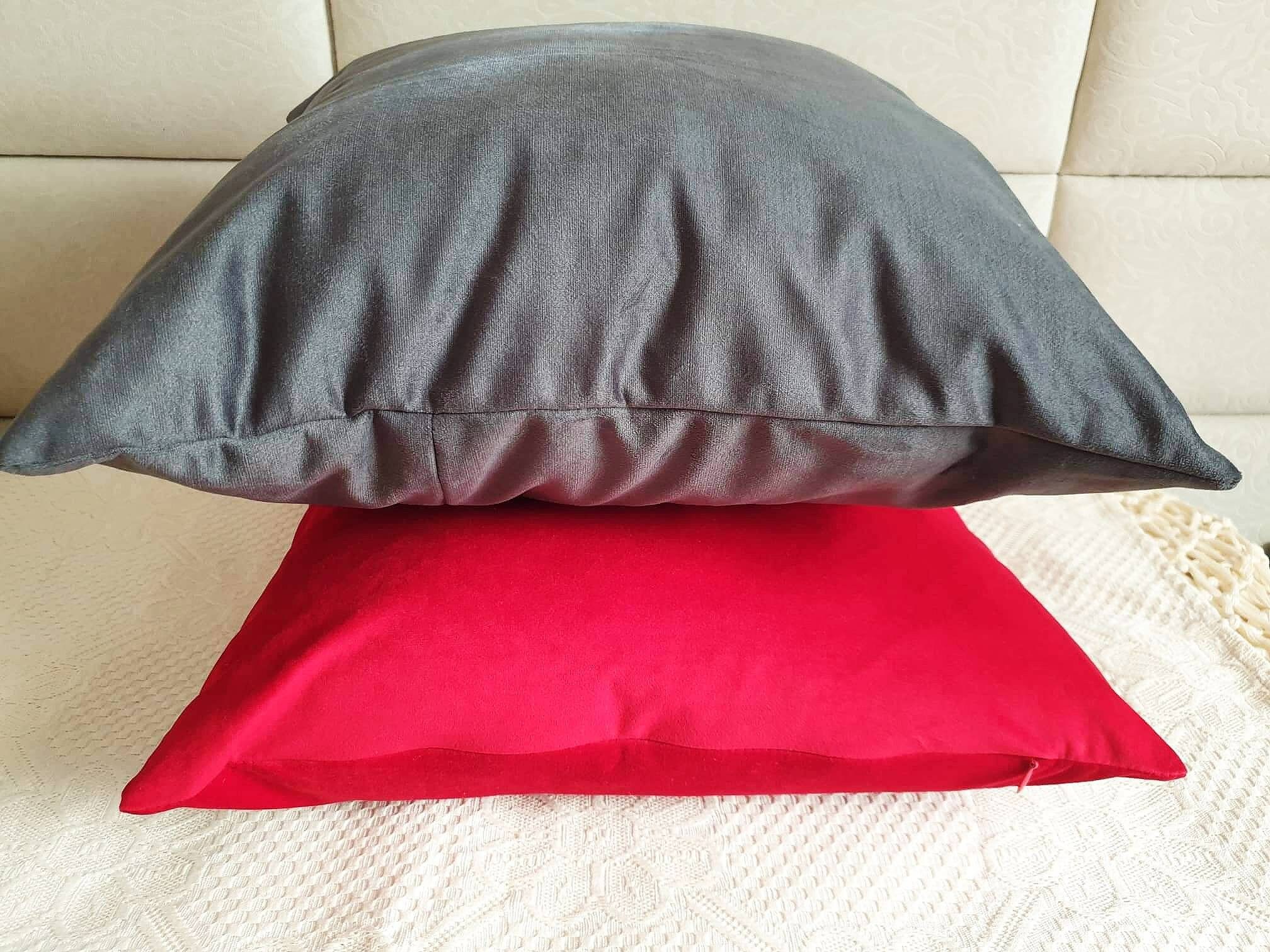 Red Velvet Pillow Cover Red Pillow Case Velvet Pillow Red | Etsy