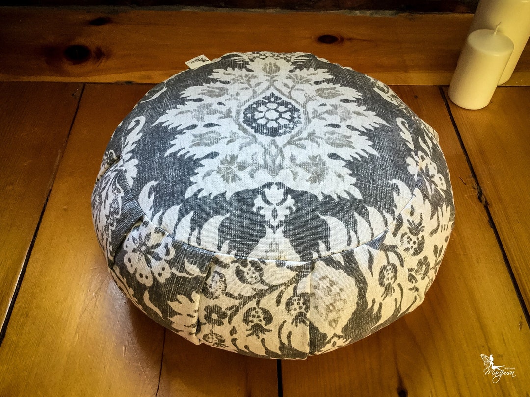 Traditional Zafu Meditation Cushion Lace Mandala Organic - Etsy