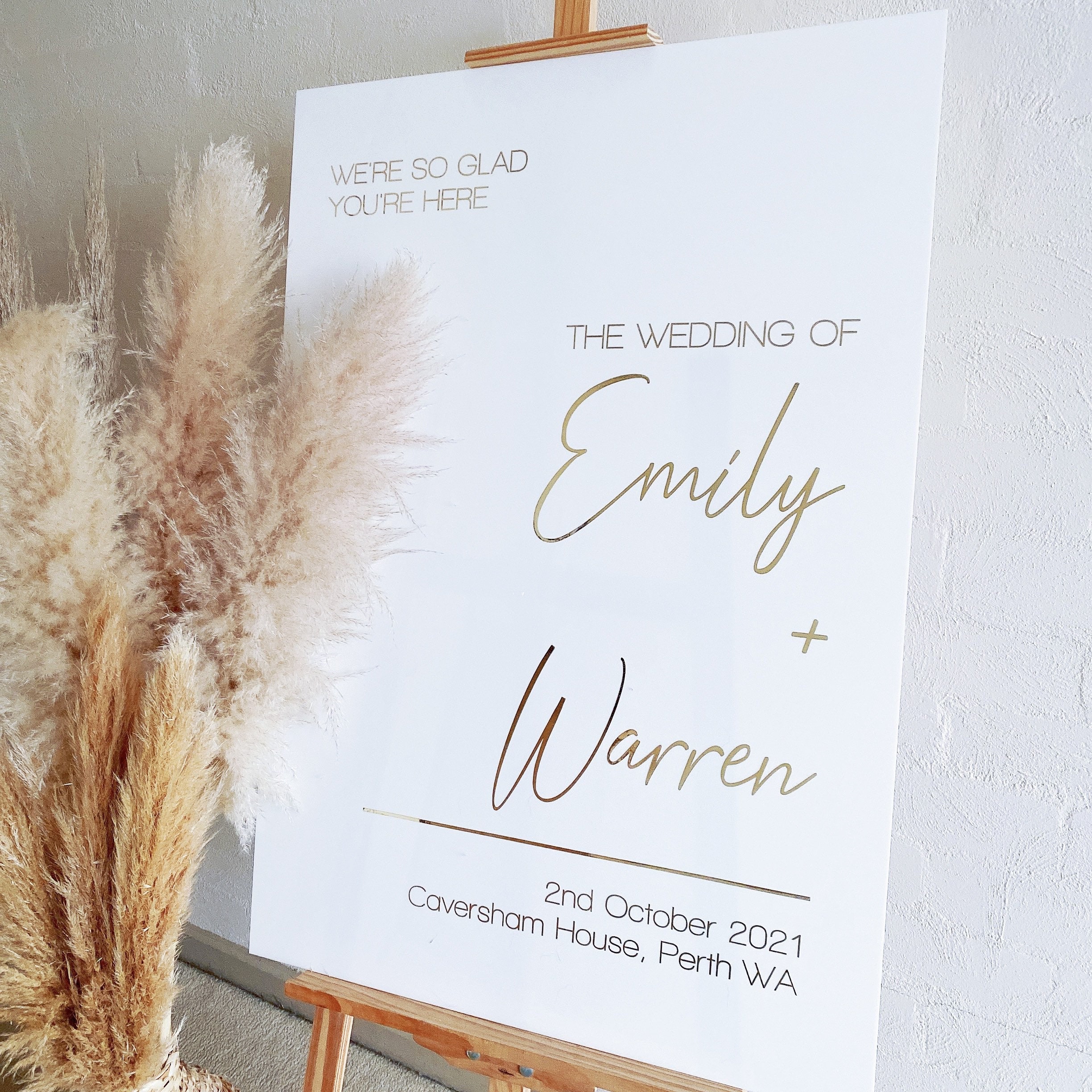Wedding Welcome Sign White Wedding Sign Acrylic Sign - Etsy Australia