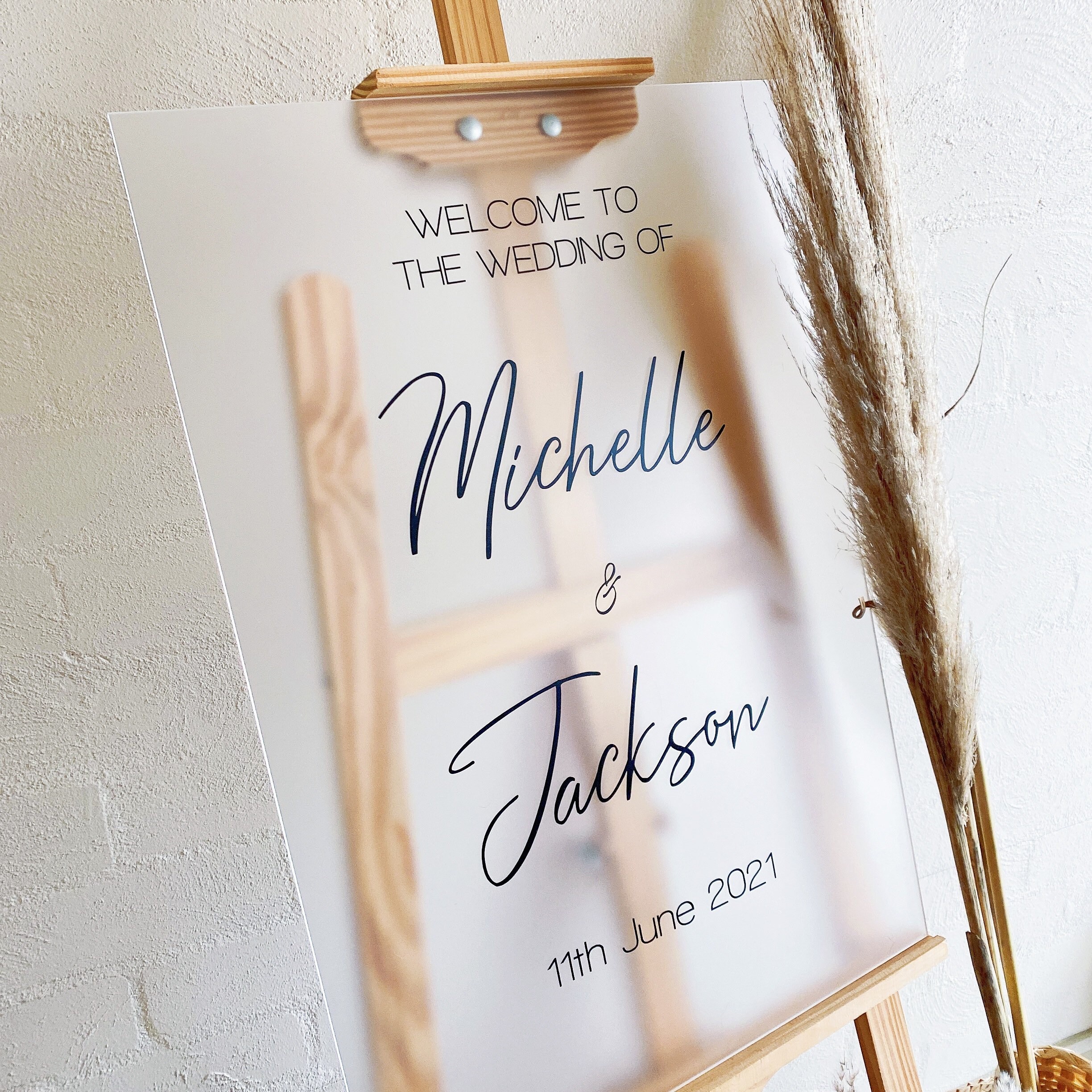 Wedding Welcome Sign | White Wedding Sign | Acrylic Sign | Clear ...