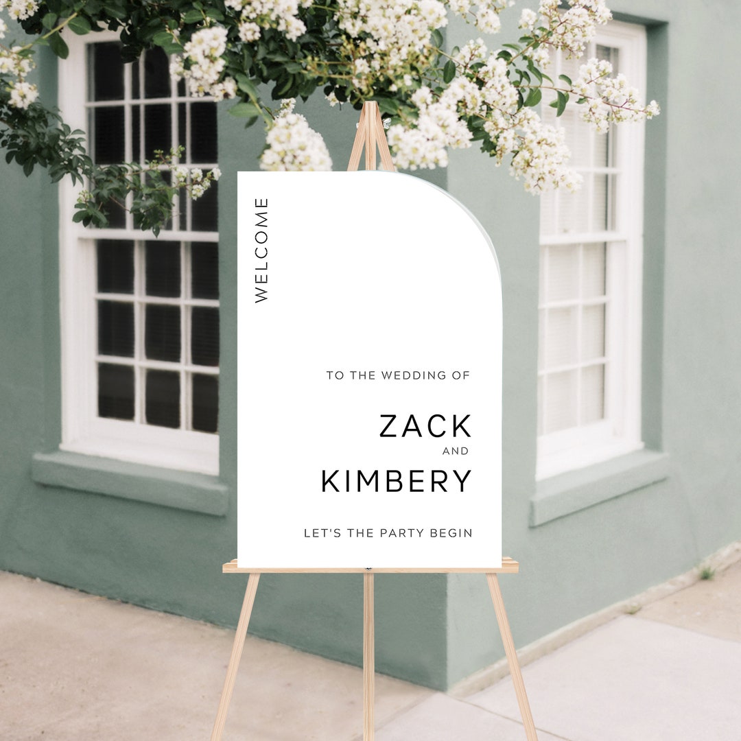 Half Arch Welcome Sign |custom Welcome Sign | Acrylic Sign |wedding ...