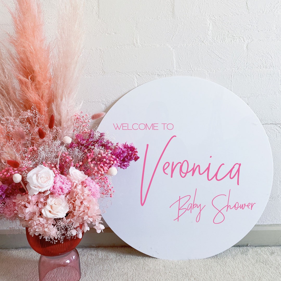 Personalized Round Acrylic Sign | Custom Sign - Birthday Sign / Bridal ...