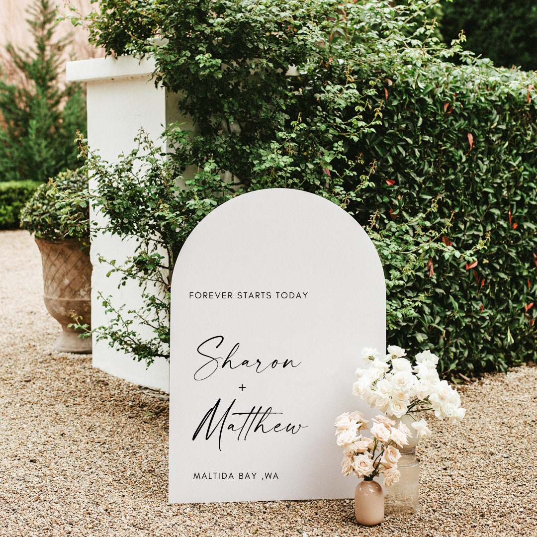 Custom Arch Wedding Sign | Welcome Sign | Wedding Welcome Sign ...
