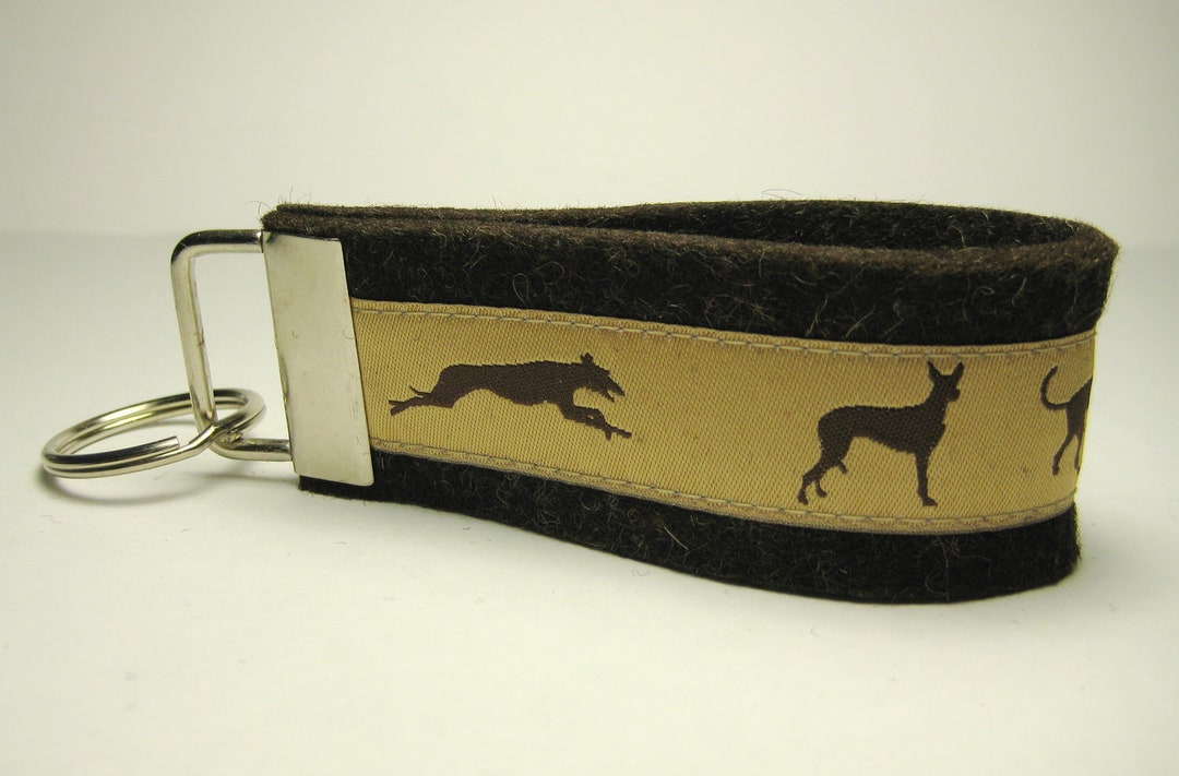 Felt Keychain Dark Brown - PODENCO / Greyhound - Etsy