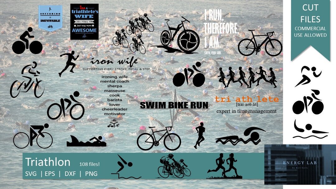 Triathlon SVG and Cut Files for Crafters - Etsy