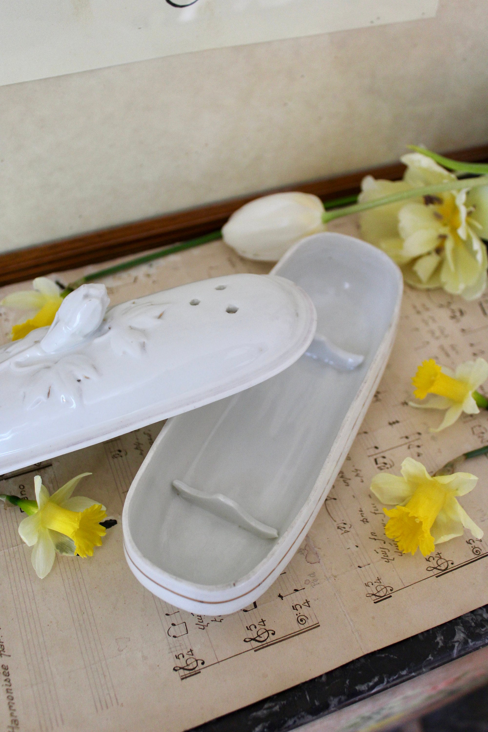 Vintage Porcelain Toothbrush Box Holder, WG and Co, Limoges France ...