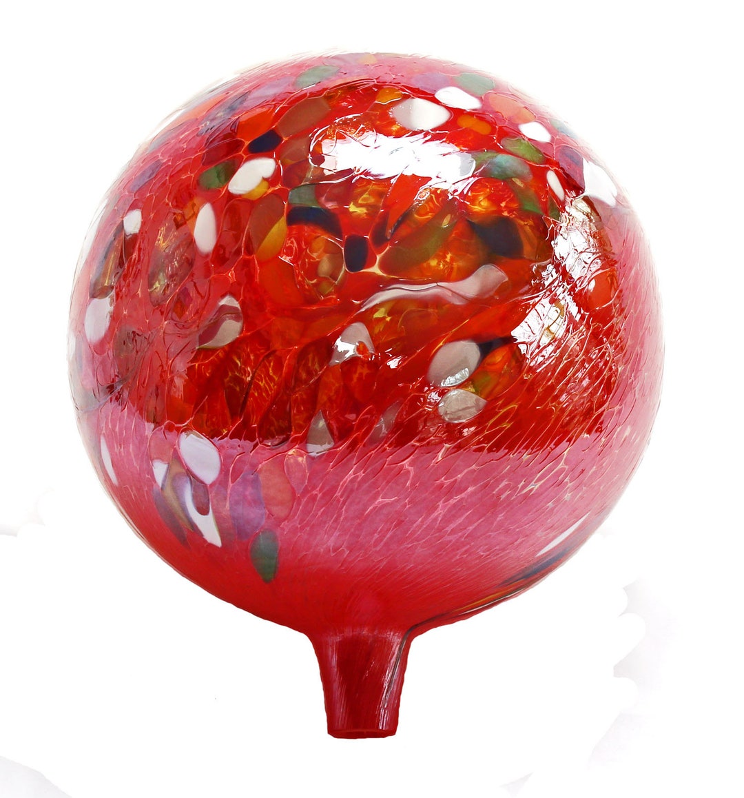 Circus Red Gazing Ball, Glass, 12 Inch Diameter - Etsy