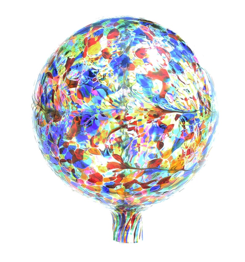 Glass Gazing Ball "transparent Multi-color" 12 Inch - Etsy