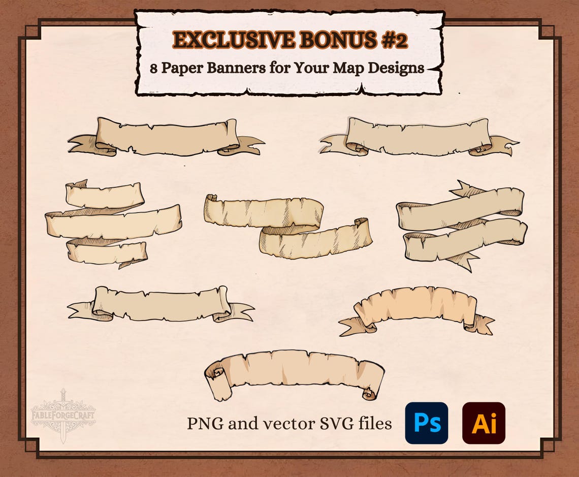 Fantasy Map Icons - Demonic Cartography Elements With 24 Icons, 12 ...