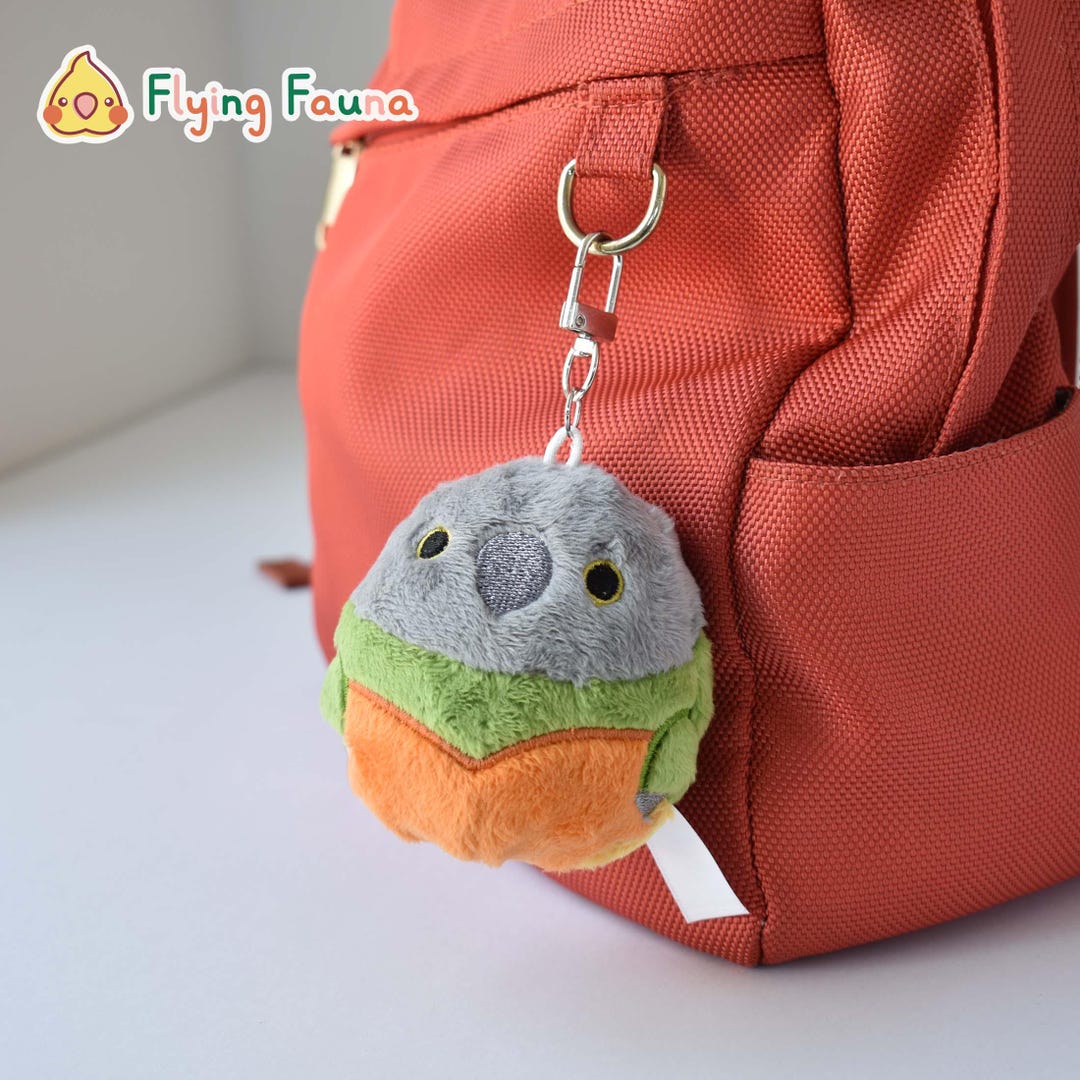 Senegal Parrot Keychain, Handmade Plush Bird Accessory, Gift for Bird ...