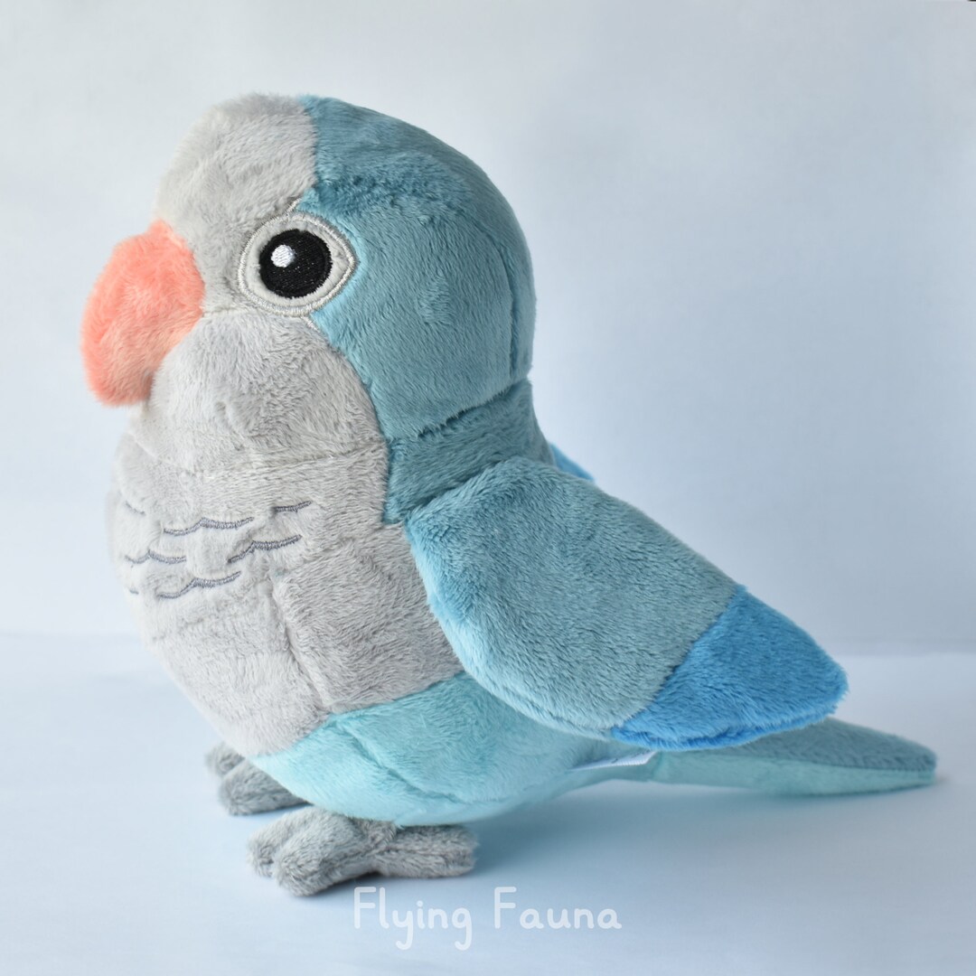 Blue Quaker Parrot Plush, Monk Parakeet Plush, Quaker Stuffy, Bird ...