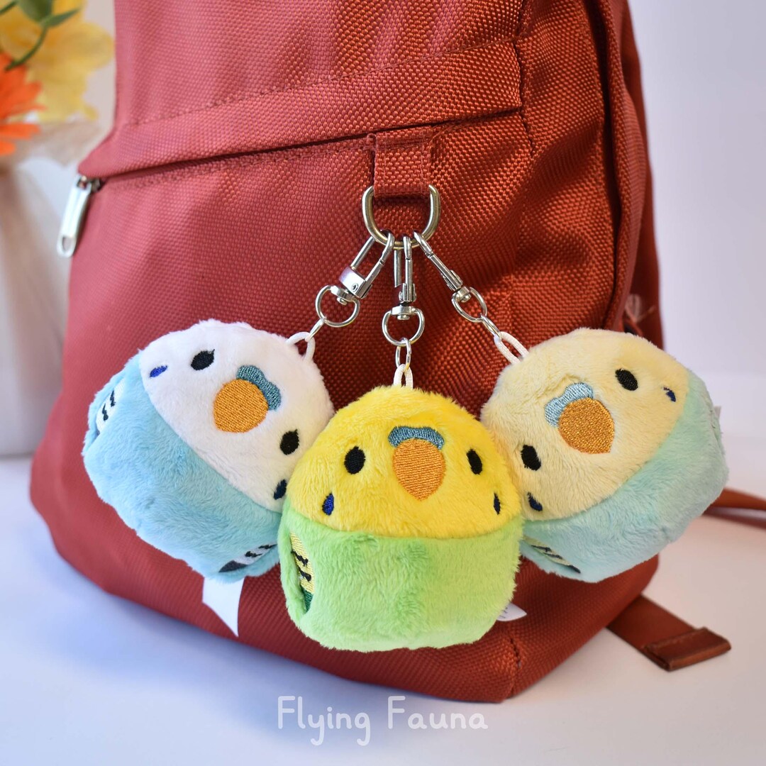 Keychain Budgie Bird Plush Keychain Backpack Accessory Gift for Bird ...