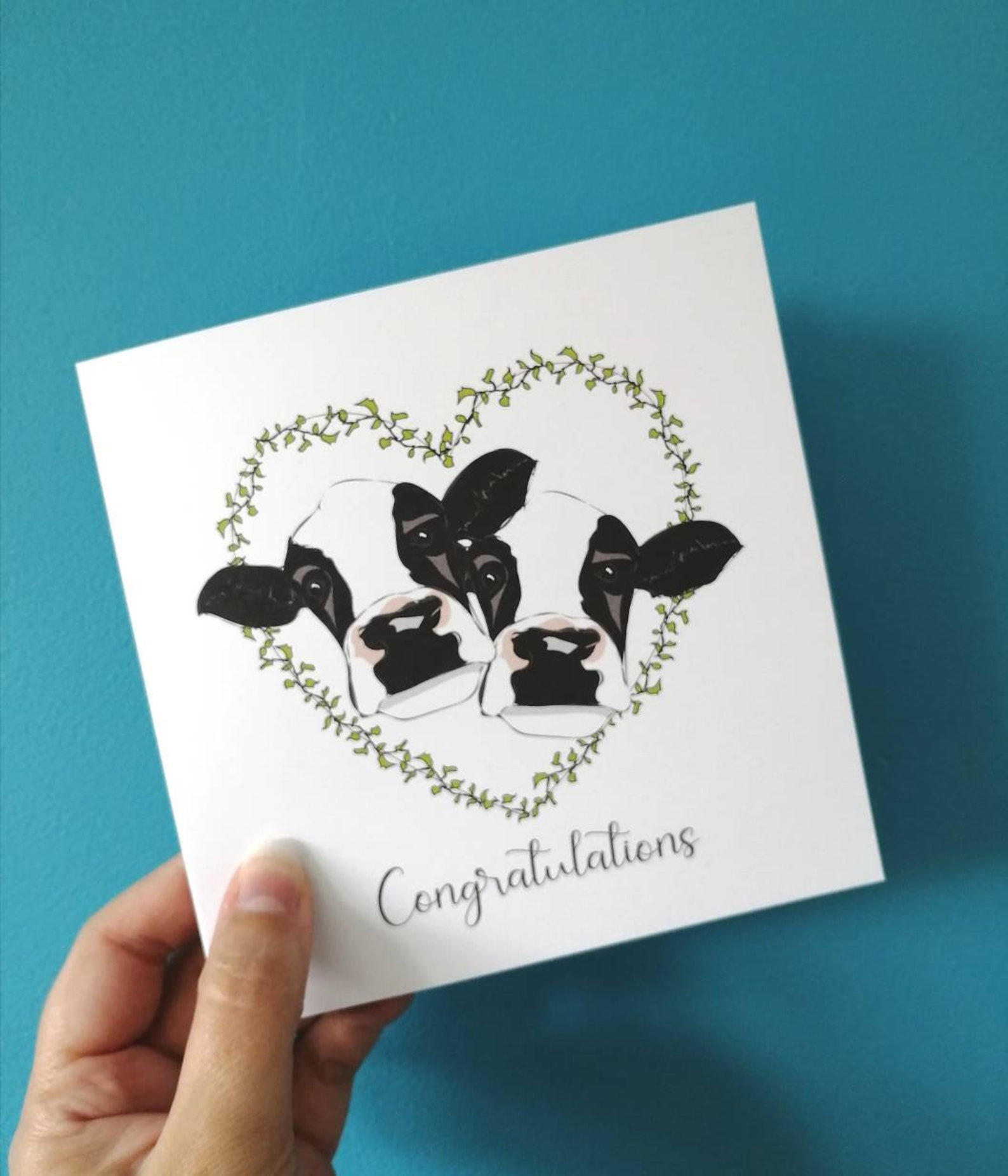 Cow Congratulations Card Wedding Card Cows Card - Etsy