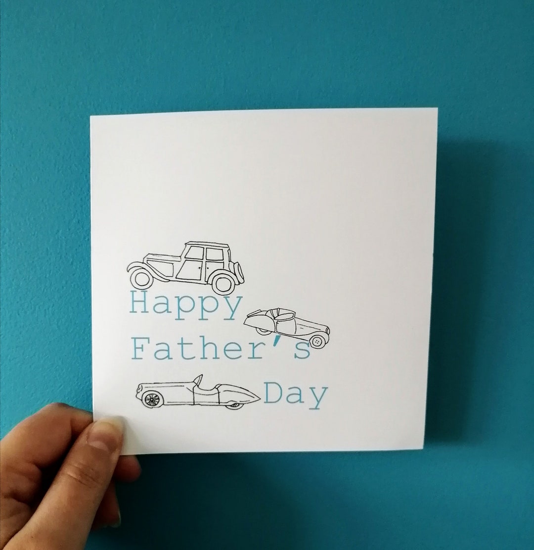 Father's Day Card, Fathers Day Card, Classic Car Card, Car Card for Dad ...