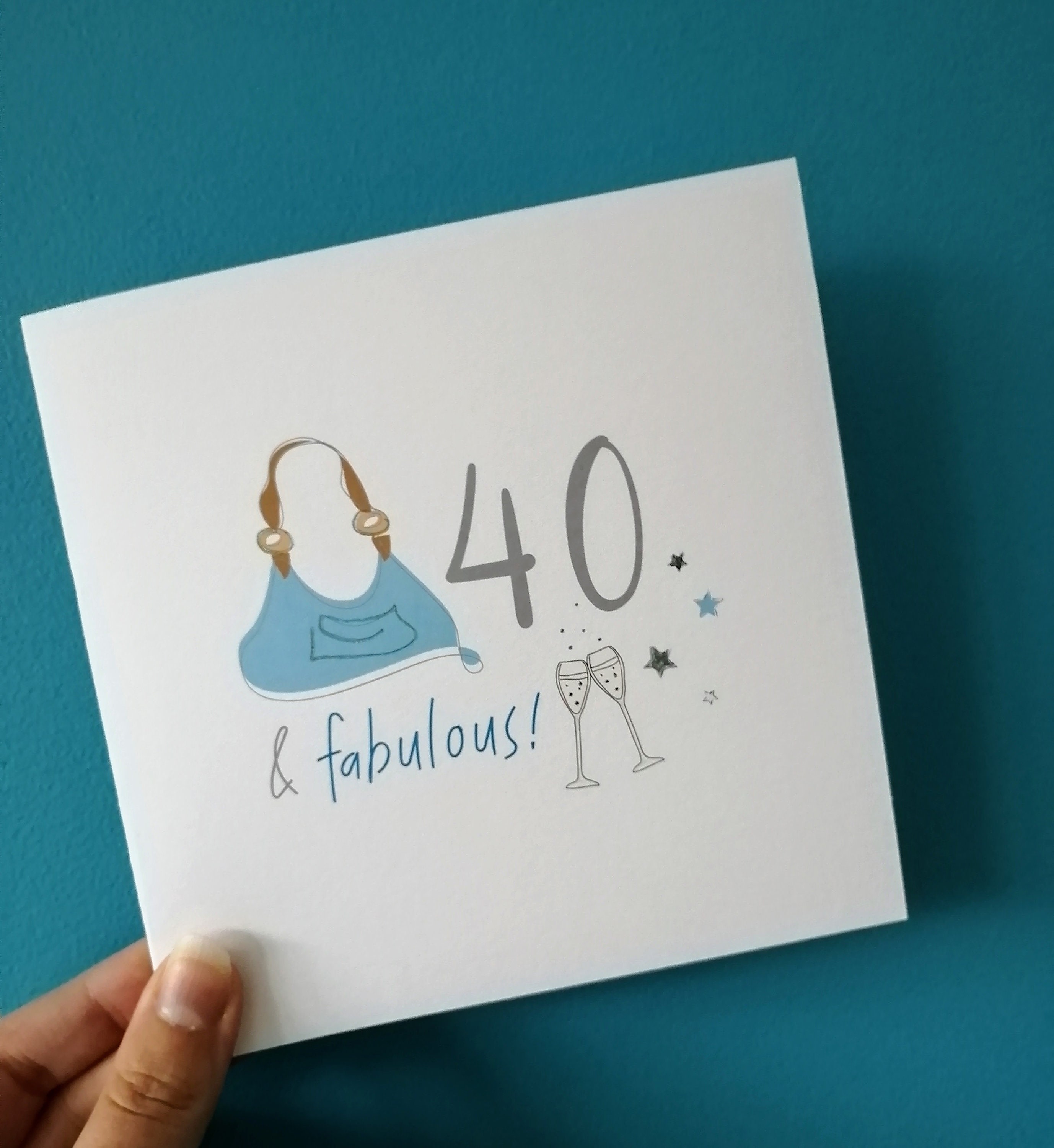40th Birthday Card 40 Years Old Card Forty Card 40 and | Etsy