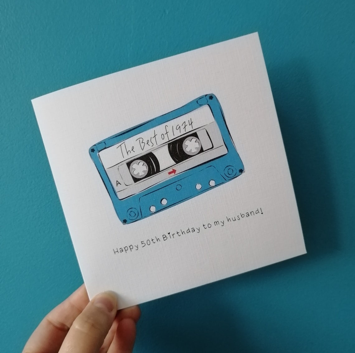 Retro Mixtape Birthday Card, 1980s Themed Card, Cassette Party, Card ...