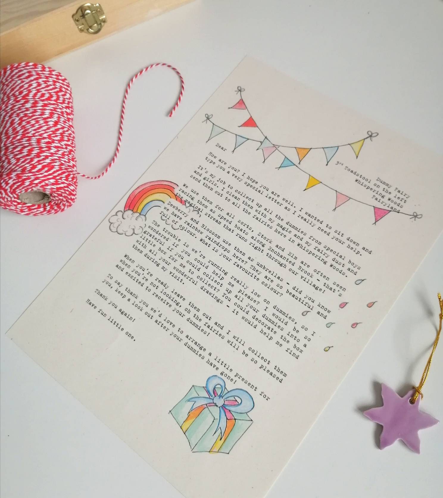 Dummy Fairy Letter Personalised Recycled Paper Letter From - Etsy