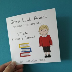 Good Luck Starting School Card, First Day at School, Good Luck First ...