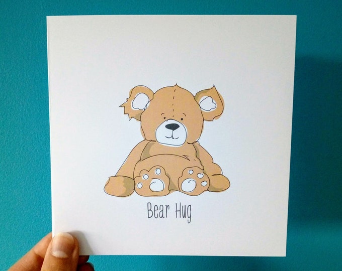 Bear Hug Card - Etsy