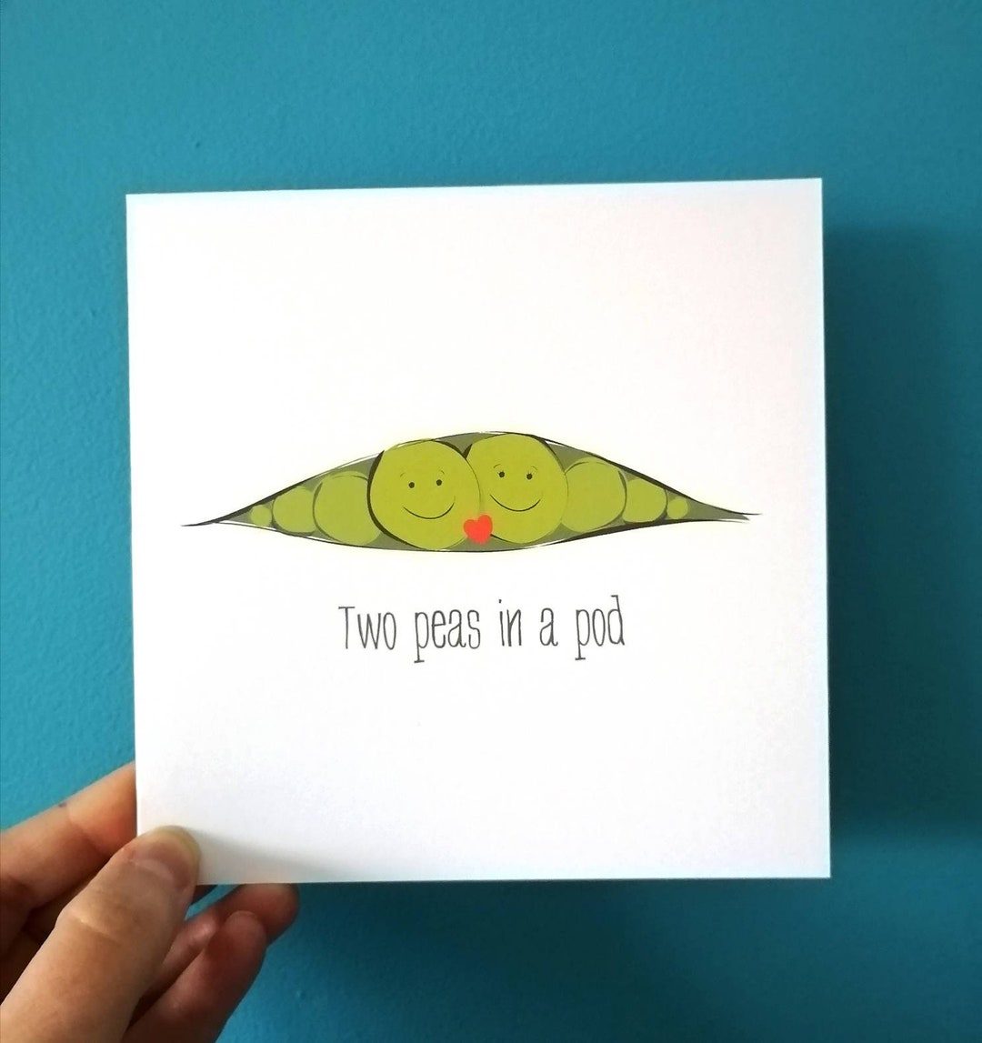 Two Peas in a Pod Card, Valentines Day Card, Anniversary, Engagement ...