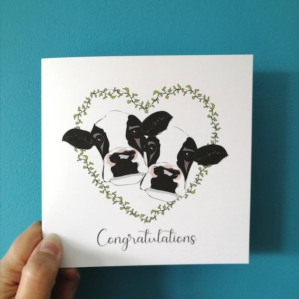 Cow Greeting Card - Etsy