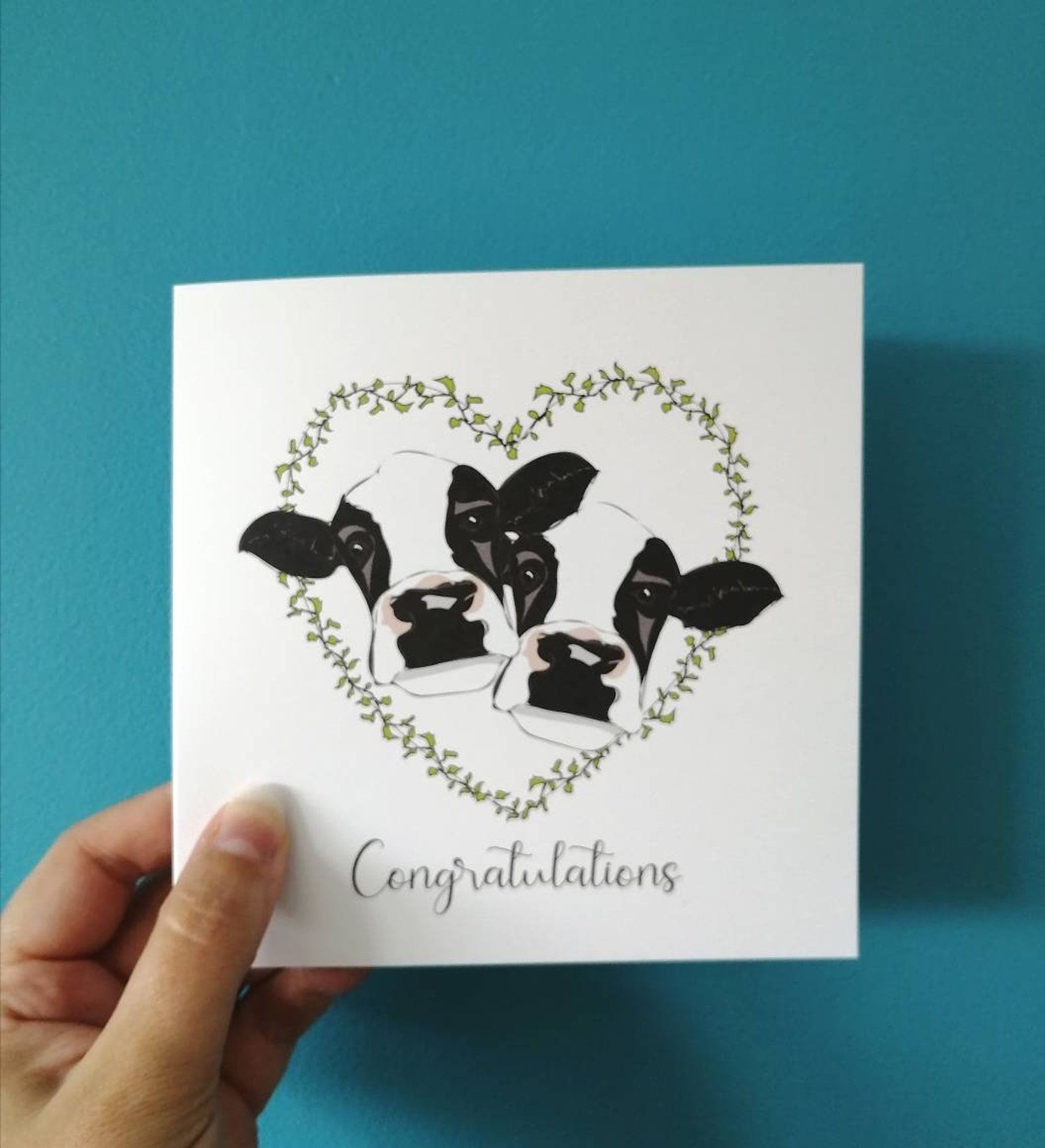 Cow Congratulations Card Wedding Card Cows Card - Etsy UK