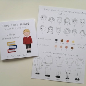 Good Luck Starting School Card, First Day at School, Good Luck First ...