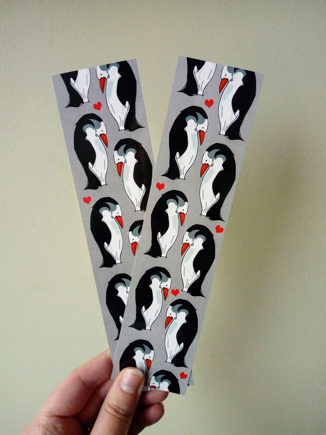 Penguin Laminated Bookmark Penguins Gift for a Reader - Etsy