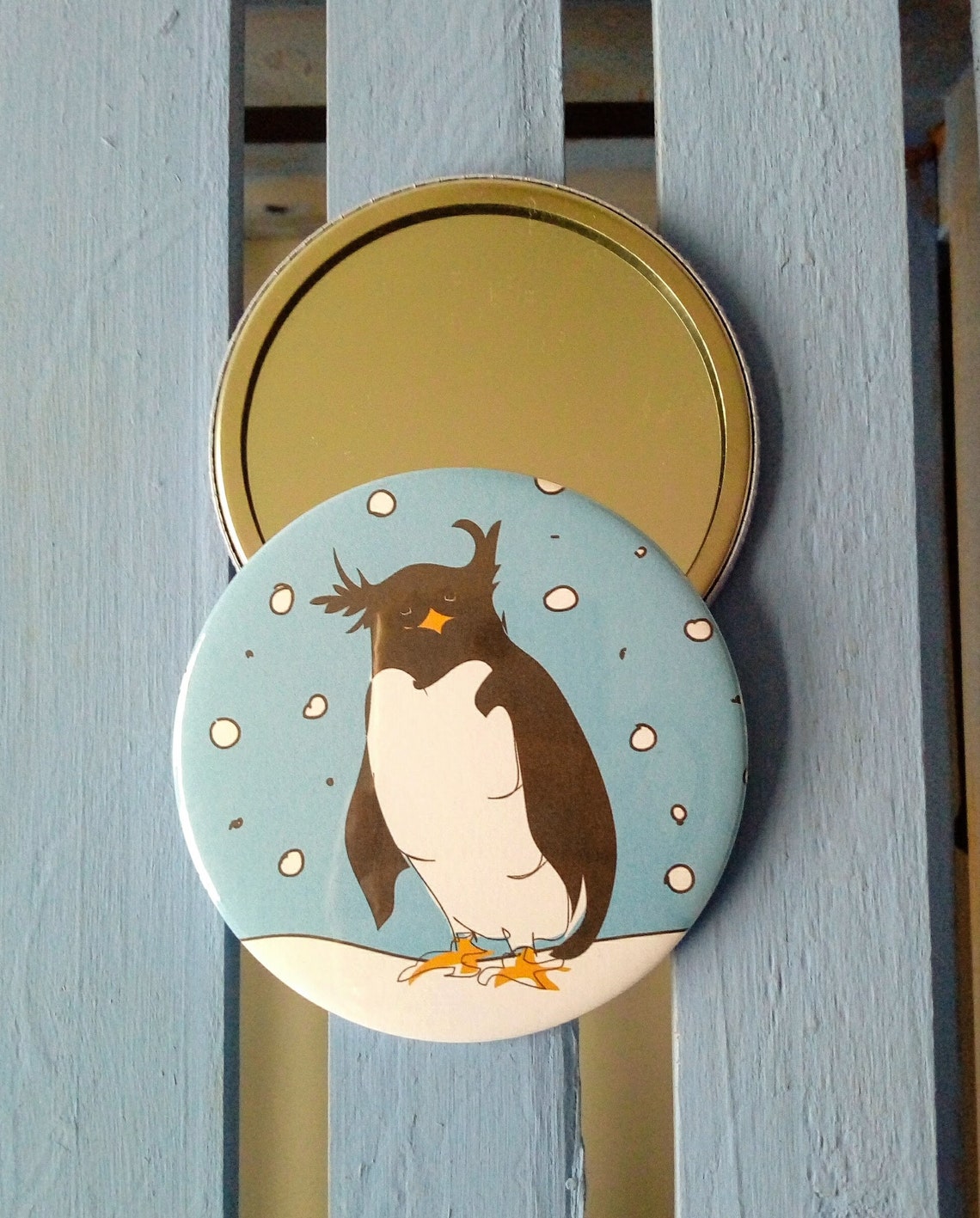 Penguin Pocket Mirror Penguins Penguin Gift Pocket Mirror | Etsy