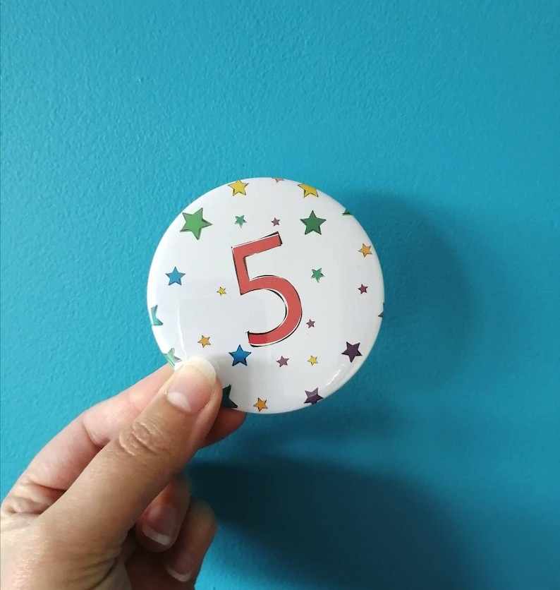 Birthday Badge Birthday Age Badge Number Badge Birthday Boy - Etsy