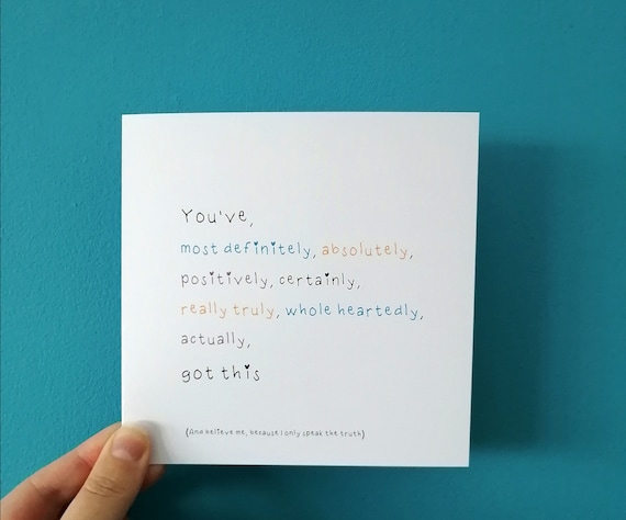 You've got this card you have got this card positive | Etsy