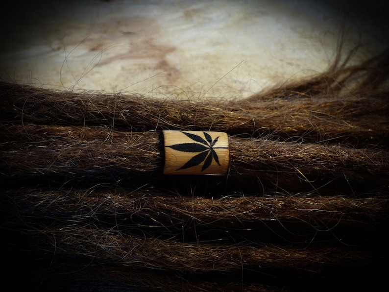 Dreadlock Beads Dread Beads With Hemp Leaf Cannabis Motif Made - Etsy
