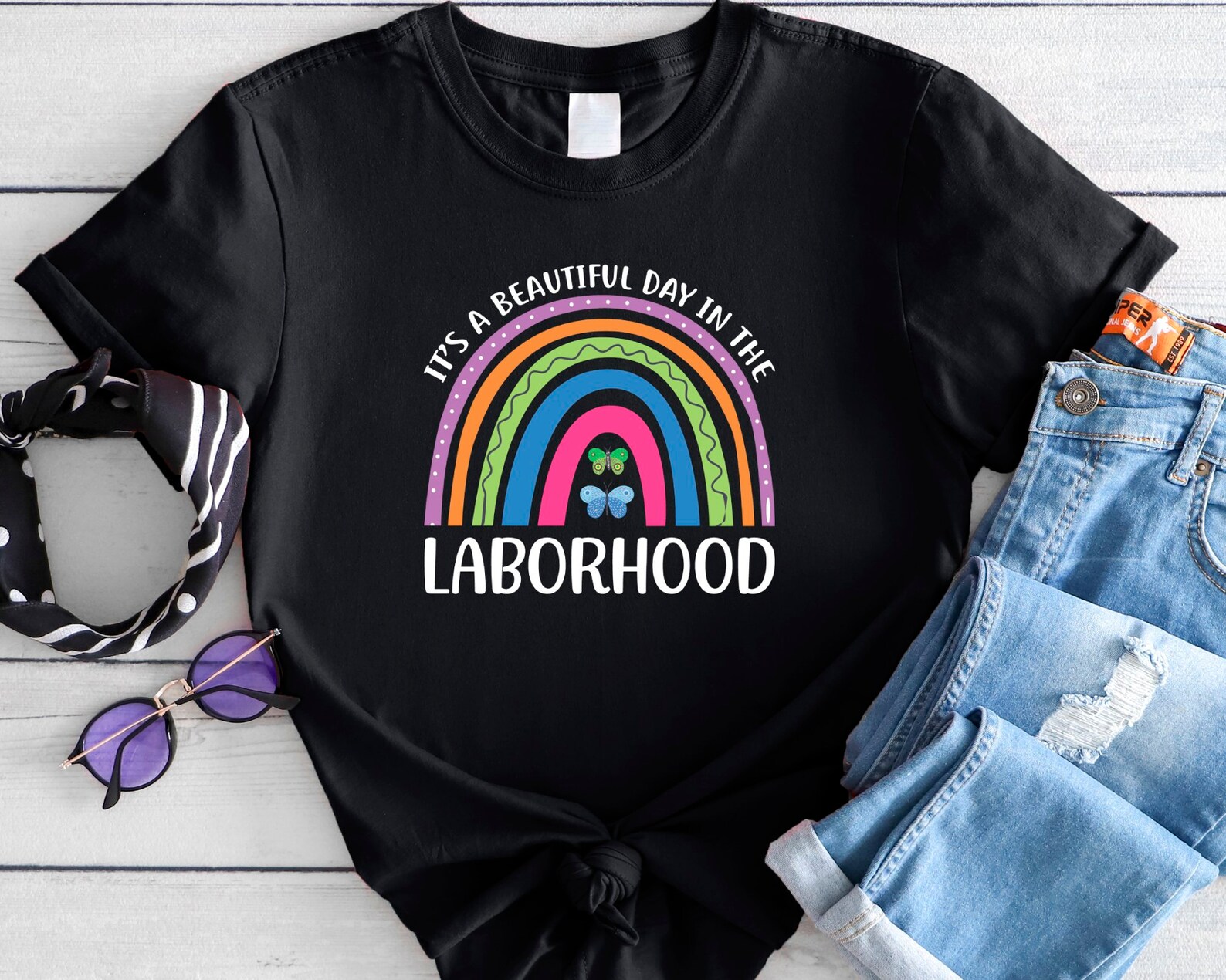 Labor and Delivery Shirt It's A Beautiful Day in the Laborhood Shirt L ...