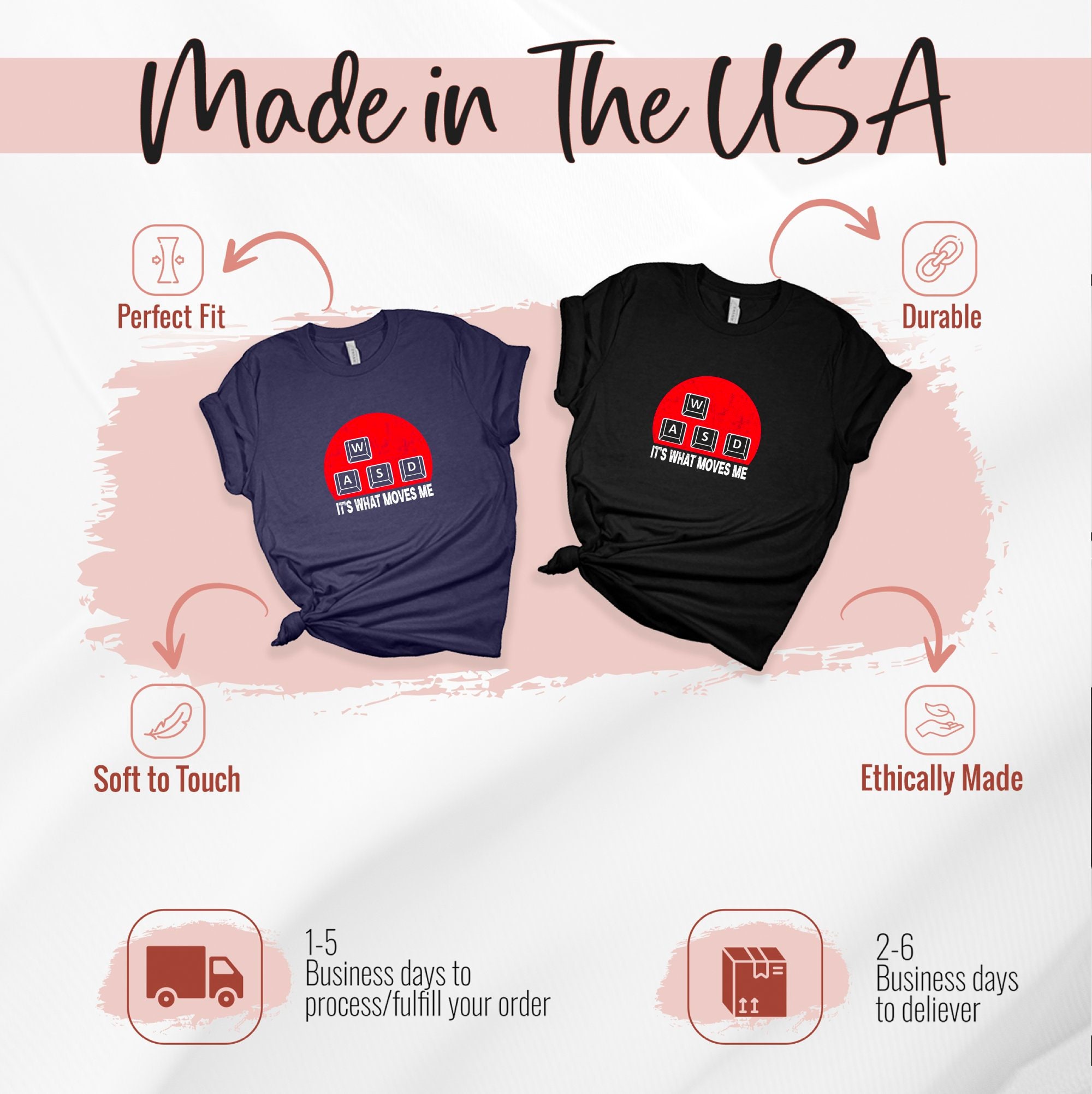 Gaming Shirt, WASD Keyboard Keys Shirt, Computer Gamer Gift, PC Gamer ...