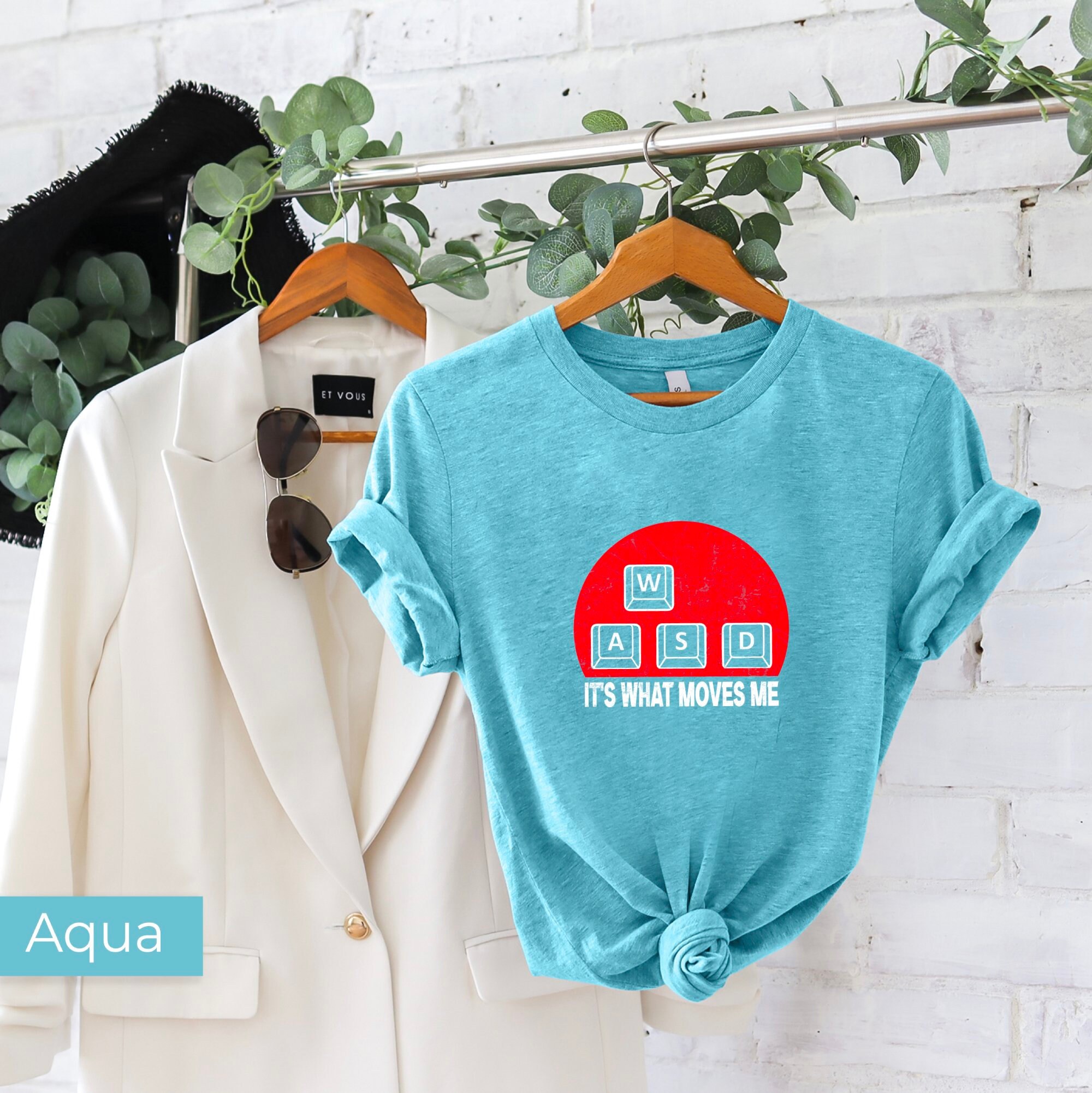 Gaming Shirt, WASD Keyboard Keys Shirt, Computer Gamer Gift, PC Gamer ...