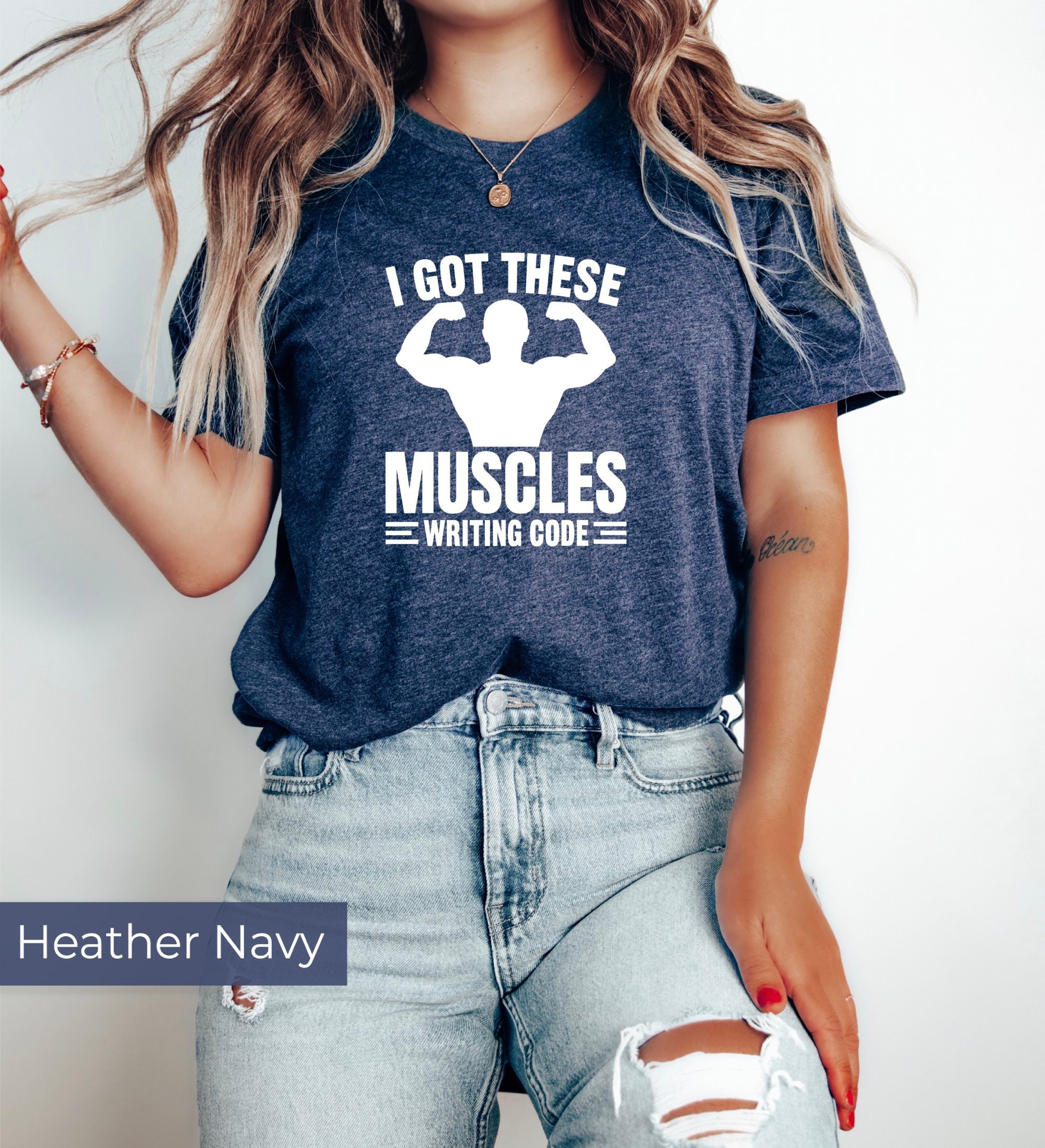 Coding Shirt, Muscle Flex CSS Coding and Fitness Shirt, Computer Coder ...