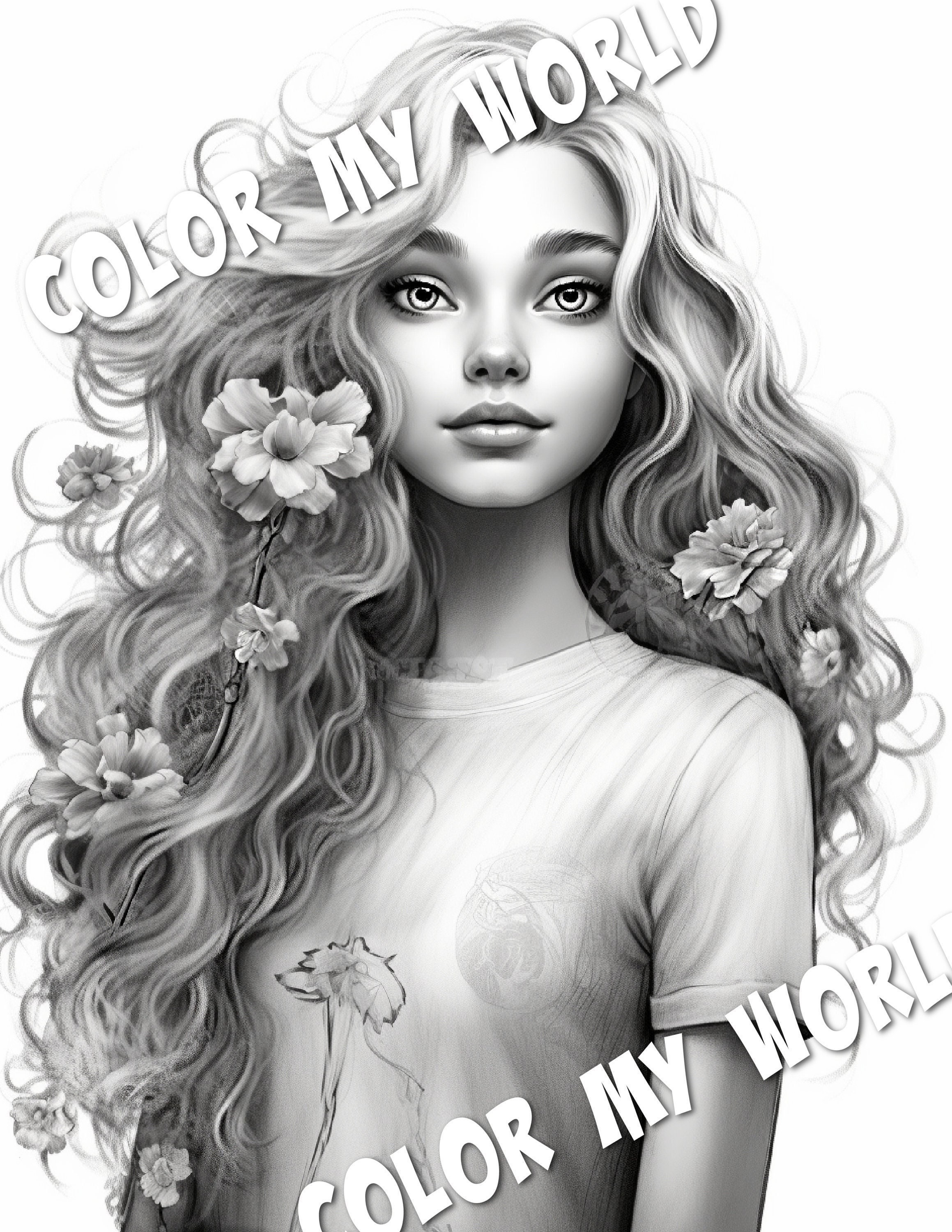 Brittany Greyscale Coloring Page - Etsy
