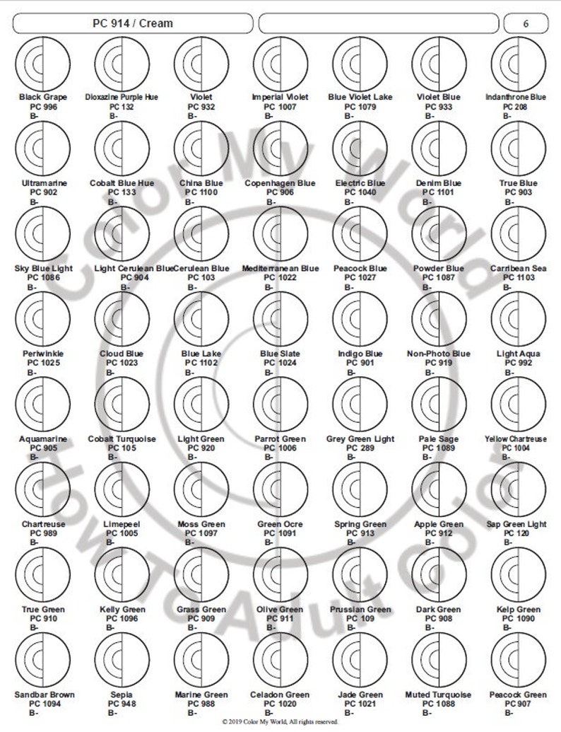 Beginner Prismacolor Blending Workbook PDF Edition - Etsy