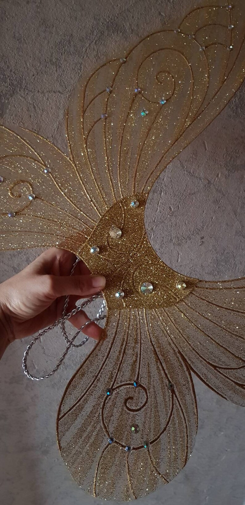 Gold Shimmery Butterfly Wings With Lots of Rhinestones Fairy - Etsy