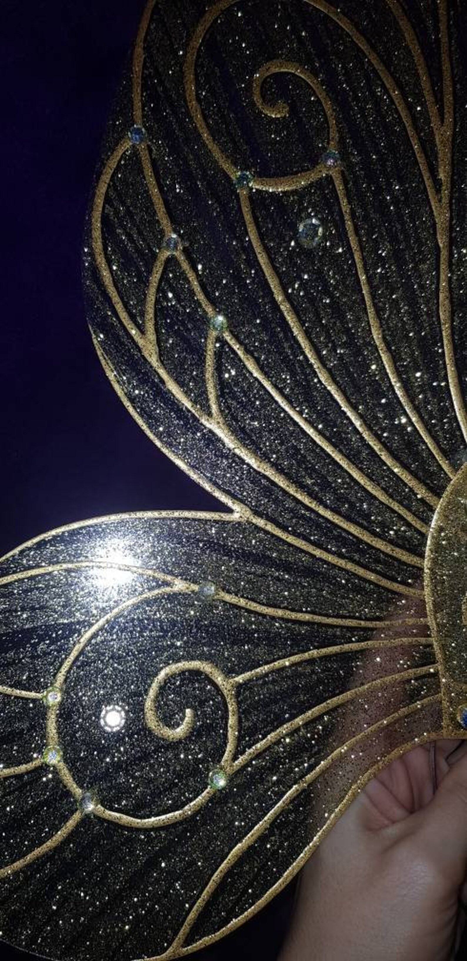 Gold Shimmery Butterfly Wings With Lots of Rhinestones Fairy - Etsy